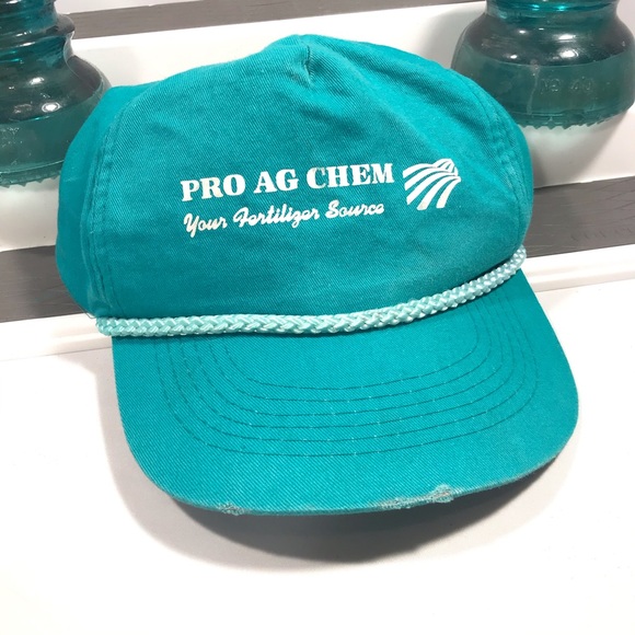 Vintage | Accessories | Vintage Pro Ag Chem Farm Fertilizer Hat Teal ...